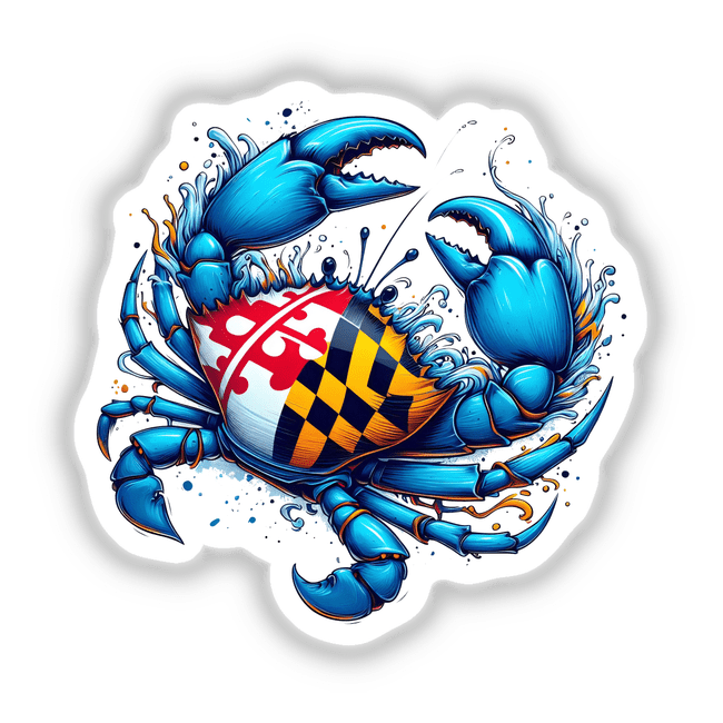Maryland Flag Blue Crab Stickers & Digital Downloads | Decal Venue