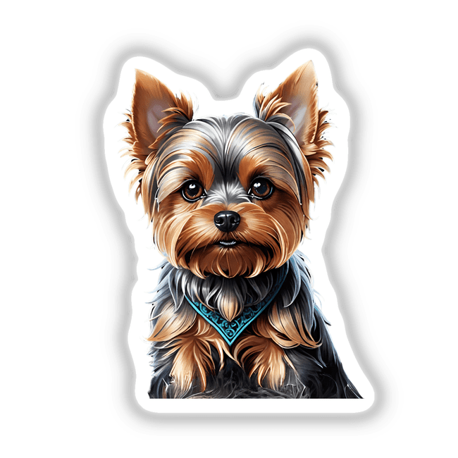 Adorable Yorkie Dog Portrait Stickers | PanzeeArt – Decal Venue