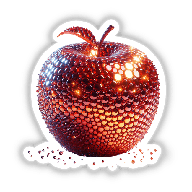 Shiny Red Apple Stickers or Digital Art - Decal Venue