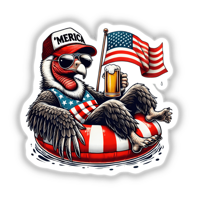 Patriotic Eagle Merica Flag Stickers | DecalVenue – Decal Venue