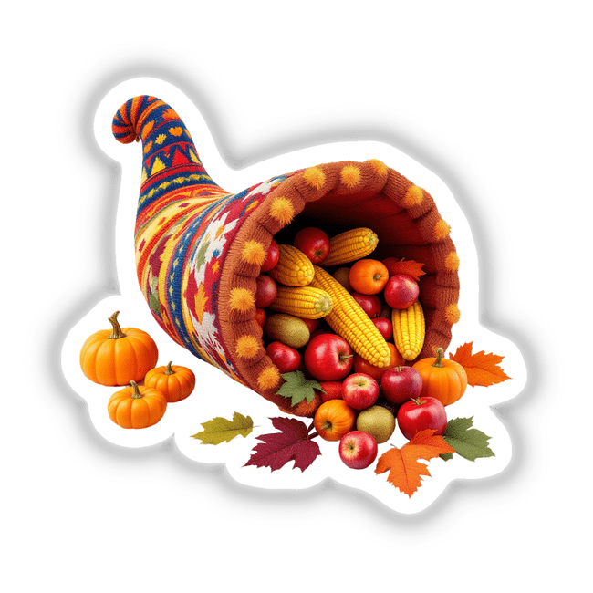 Autumn Harvest Cornucopia Stickers or Art | Decal Venue