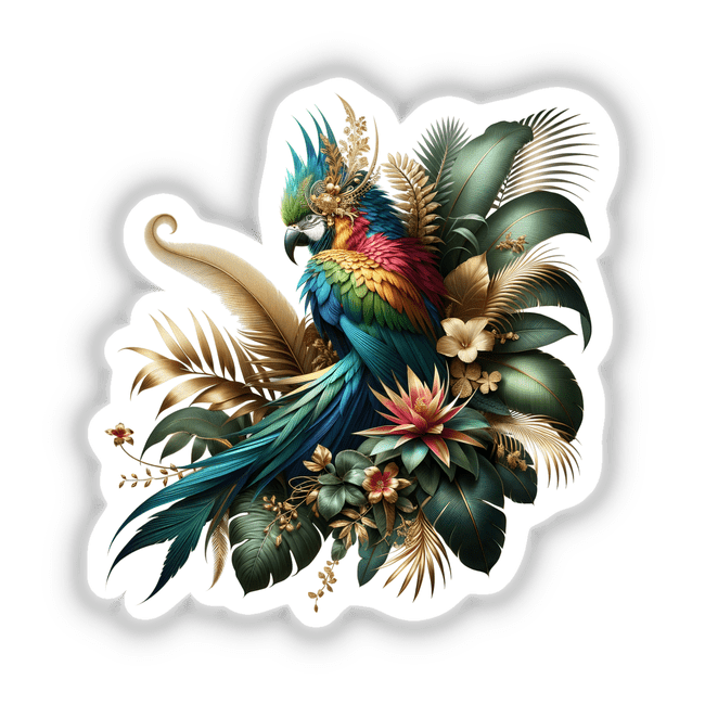 Tropical Glam Parrot Art by Decal Venue
