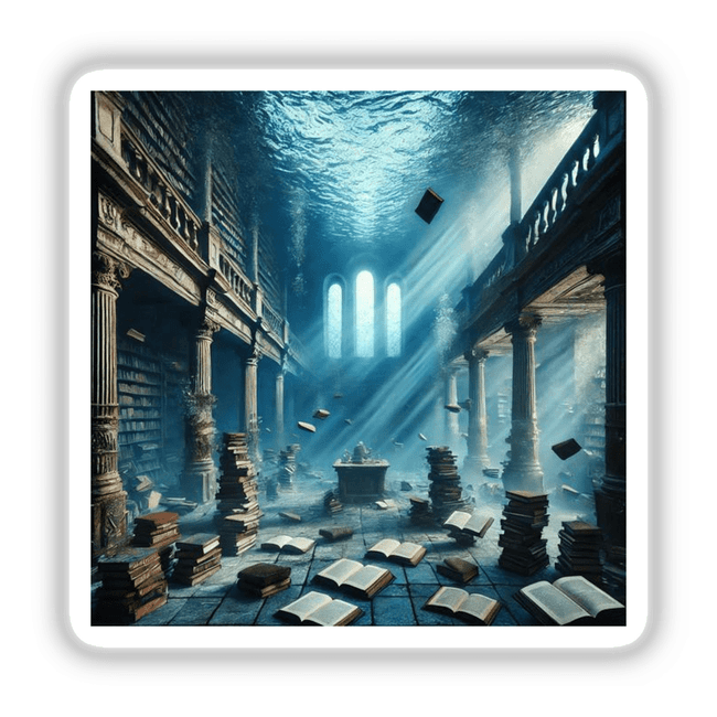 Underwater Library Digital Artwork by DecalVenue – Decal Venue