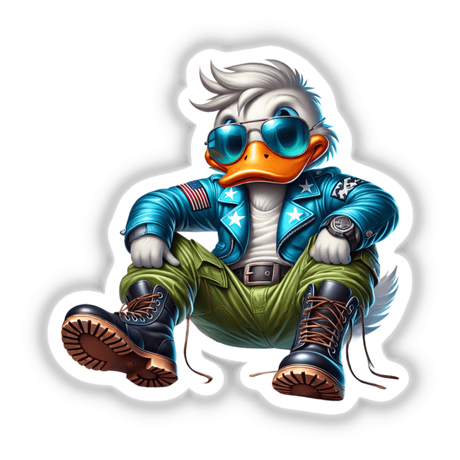 Patriotic Leather Duck Aviator Sunglasses | Decal Venue