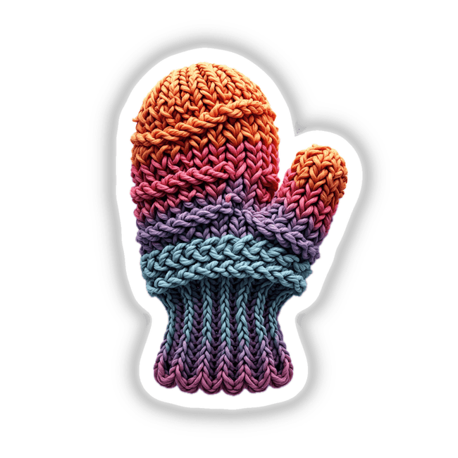 Knitted Yarn Mitten Stickers or Art | Decal Venue