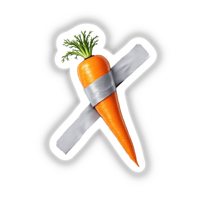 Carrot Duct Tape Art Stickers - Decal Venue