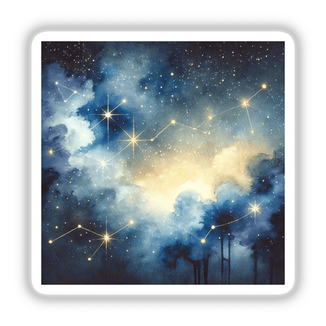 Celestial Night Watercolor Constellations - Decal Venue