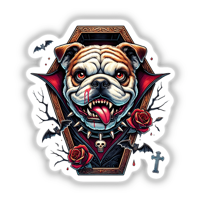 Scary Bulldog Vampire Halloween | Decal Venue