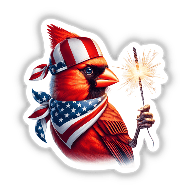 Patriotic Cardinal Bird Art by DecalVenue – Decal Venue
