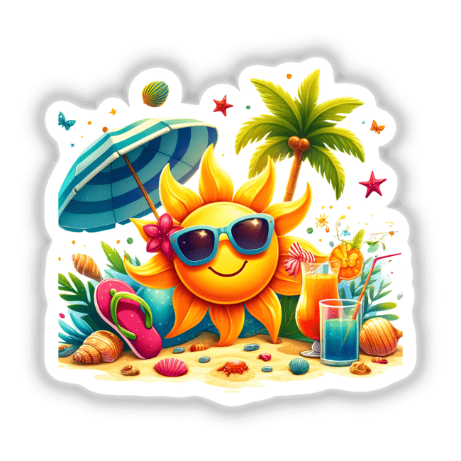 Vibrant Summer Beach Art by Decal Venue