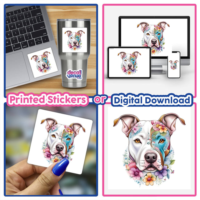 Floralicious Pitbull Stickers and Art by Decal Venue