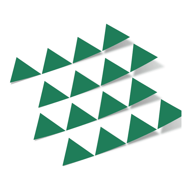 Green Triangles Vinyl Wall Decals | Shapes & Patterns | DecalVenue.com ...