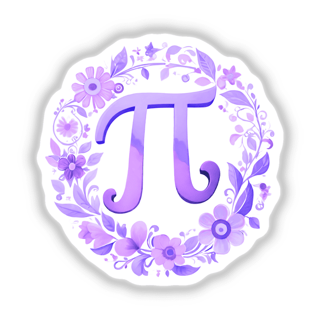 Lavender Floral Pi Day Stickers | PanzeeArt – Decal Venue