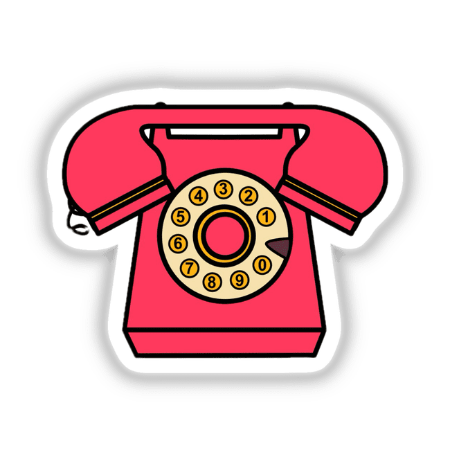 Retro Red Telephone Sticker Pack | Decal Venue