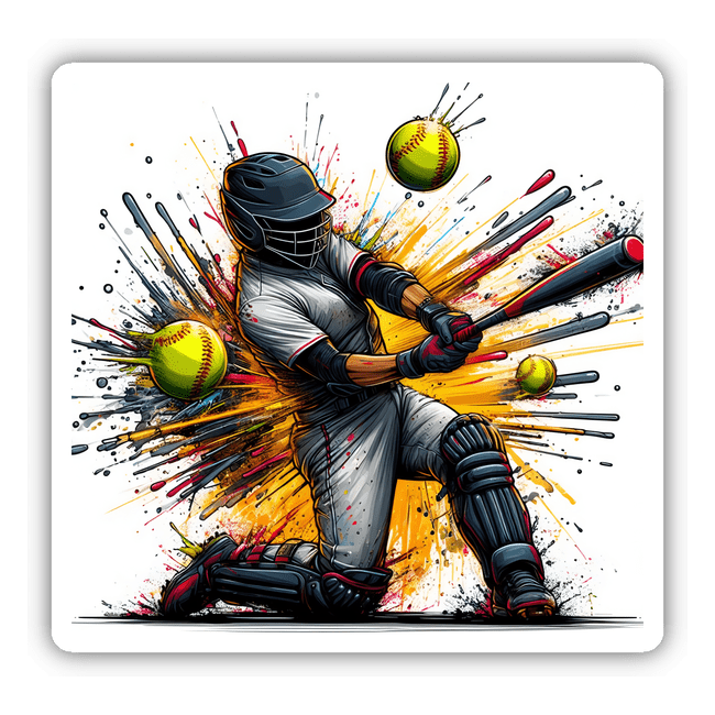 Softball Splat Sticker Pack | Decal Venue