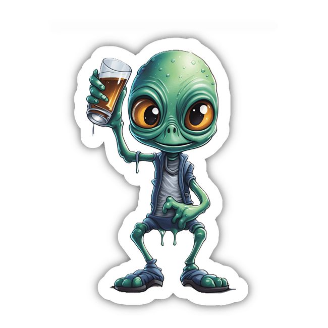 Drinking Alien Sticker Pack | Decal Venue