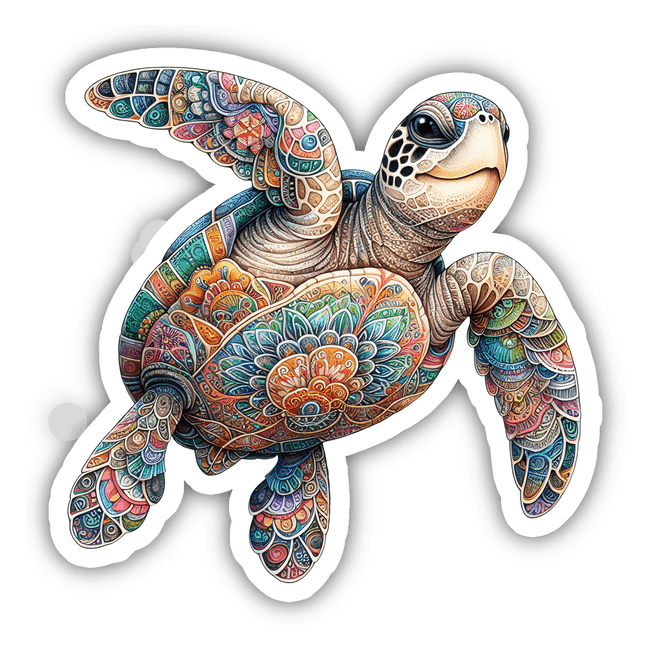 Intricate Sea Turtle Stickers | Ella Designz – Decal Venue