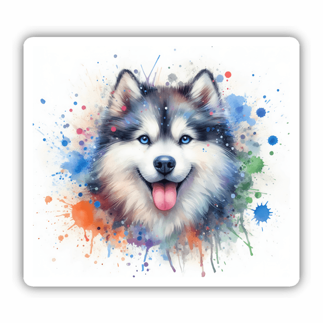 Vibrant Husky Stickers & Art | Ella Designz – Decal Venue