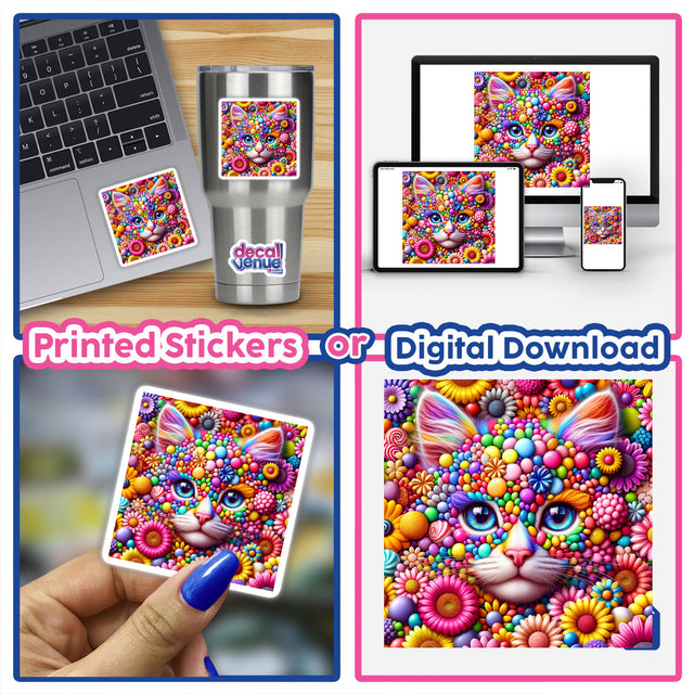 Adorable Candy Cat Stickers | PanzeeArt – Decal Venue