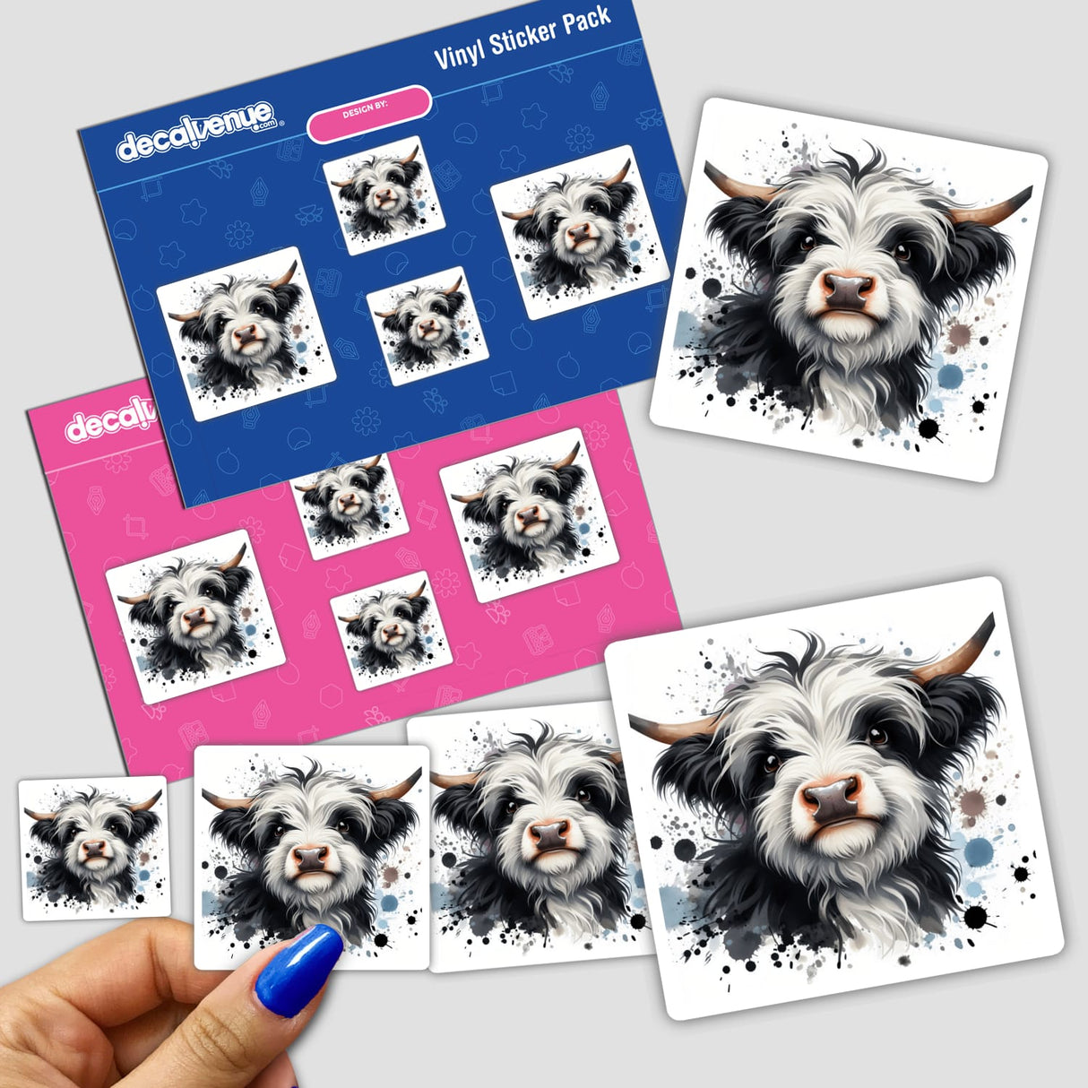 Highland Cow Splatter Stickers | Ella Designz – Decal Venue Highland Cow Splatter Stickers | Ella Designz – Decal Venue