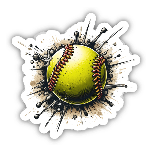 Splatter Softball Sticker Pack | Ella Designz | Decal Venue