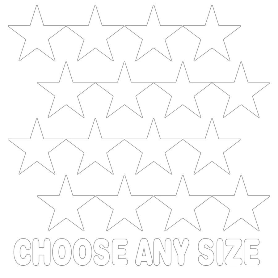 Captivating White Stars Vinyl Wall Decals | Decal Venue