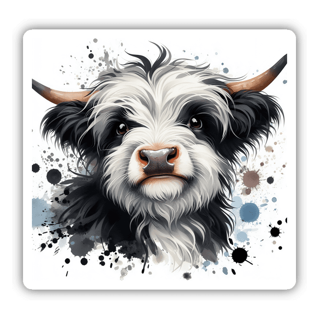 Highland Cow Splatter Stickers | Ella Designz – Decal Venue Highland Cow Splatter Stickers | Ella Designz – Decal Venue