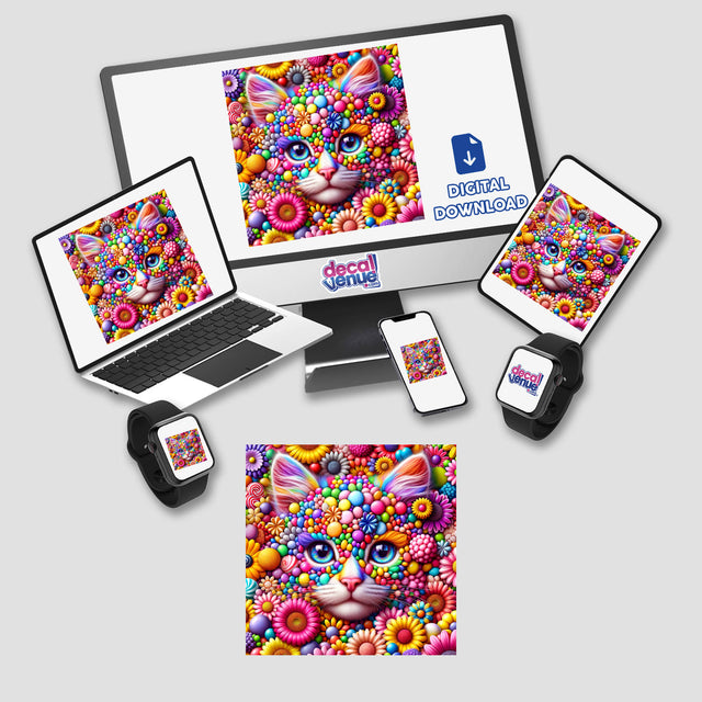 Adorable Candy Cat Stickers | PanzeeArt – Decal Venue