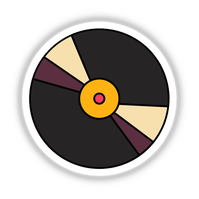 80s Vinyl Record Digital Sticker Pack | Decal Venue